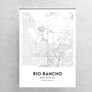 Rio Rancho Map Print Rio Rancho Map Poster Wall Art Nm City | Etsy