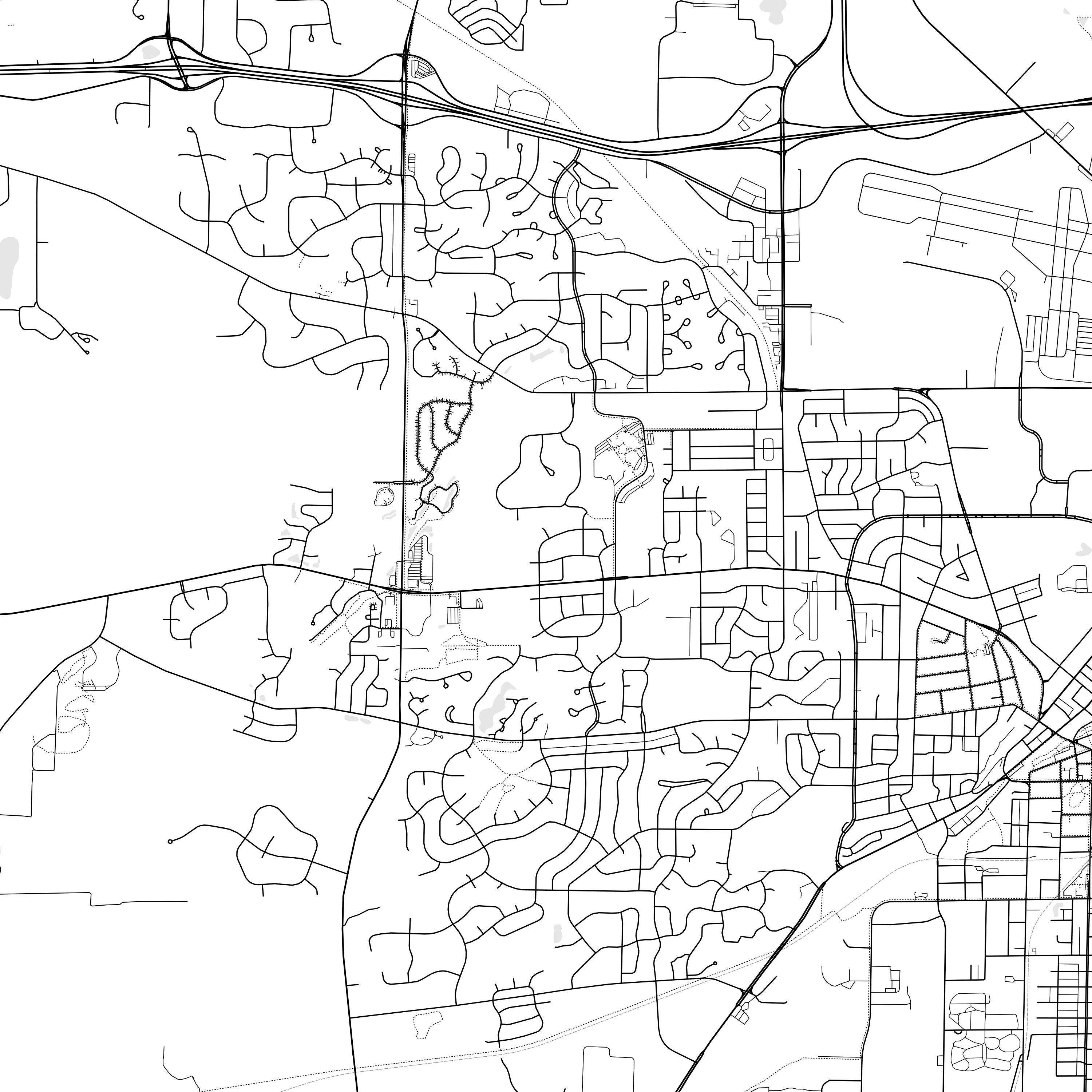 Waukesha Map Print, Waukesha Map Poster Wall Art, Wi City Map ...