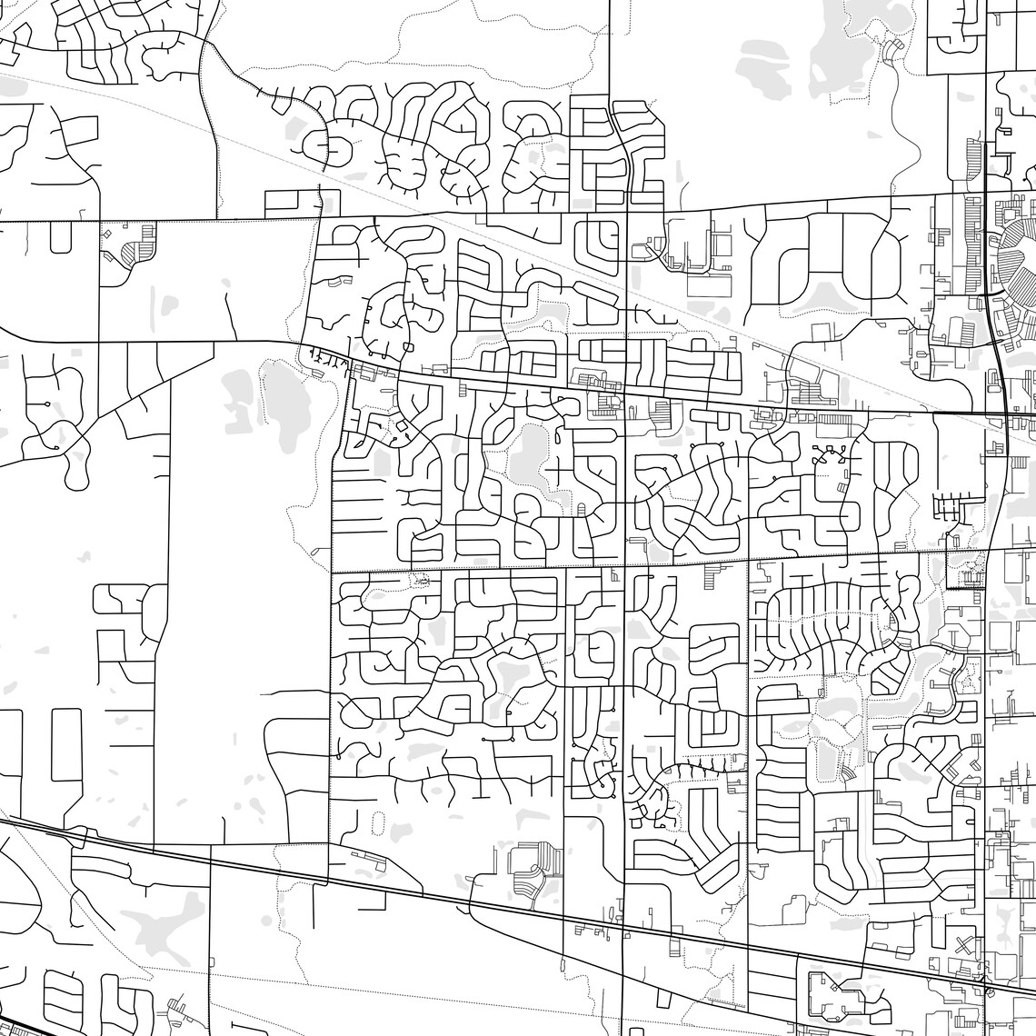 Carol Stream Map Print, Carol Stream Map Poster Wall Art, Il City Map ...