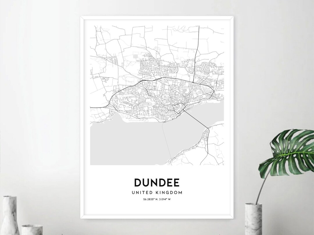 Dundee Map Print Dundee Map Poster Wall Art Dundee City Map - Etsy