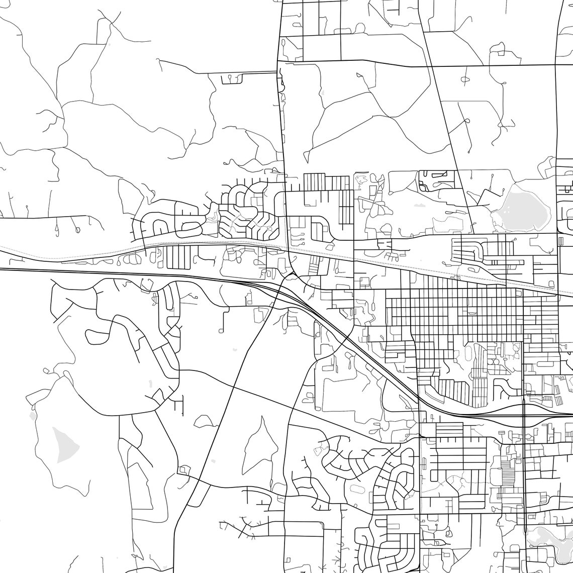 Gillette Map Print Gillette Map Poster Wall Art Wy City Map - Etsy