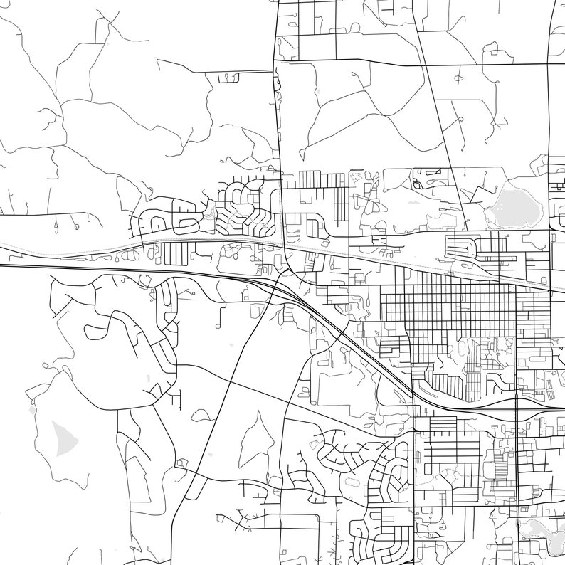 Gillette Map Print Gillette Map Poster Wall Art Wy City Map - Etsy