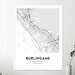 Burlingame Map Print, Burlingame Map Poster Wall Art, Ca City Map ...