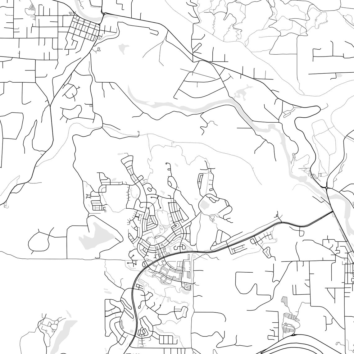 Snoqualmie Map Print, Snoqualmie Map Poster Wall Art, Wa City Map ...
