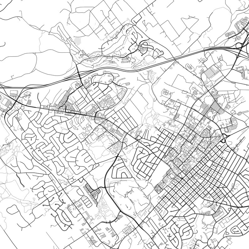 State College Map Print State College Map Poster Wall Art Pa - Etsy