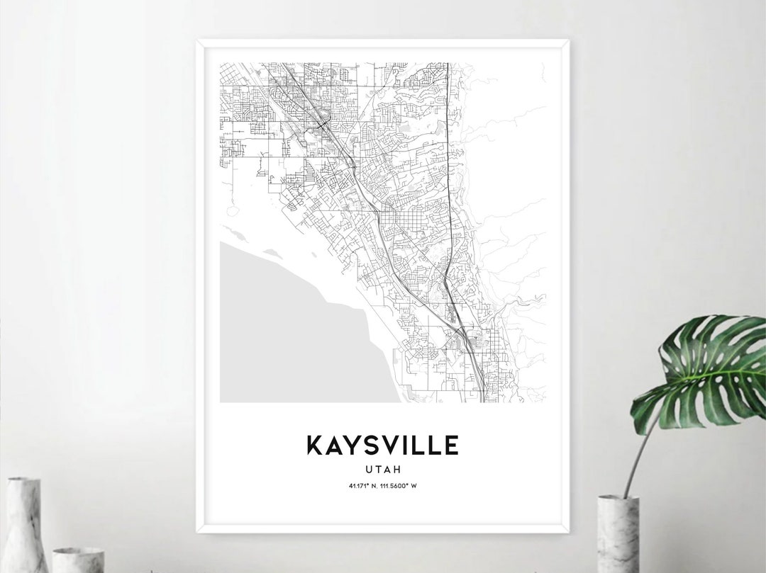 Kaysville Map Print, Kaysville Map Poster Wall Art, Ut City Map, Utah ...
