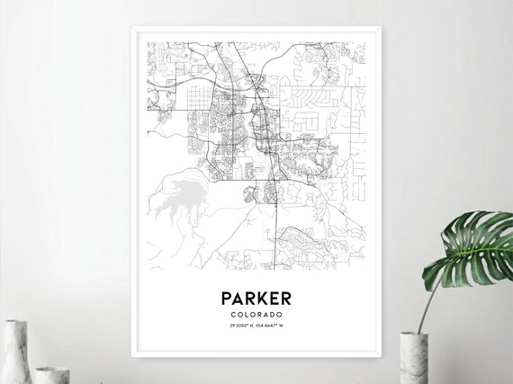 Parker Map Print Parker Map Poster Wall Art Co City Map - Etsy