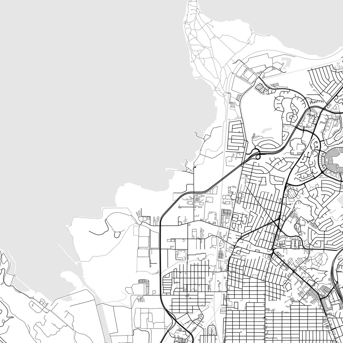 San Pablo Map Print, San Pablo Map Poster Wall Art, Ca City Map ...