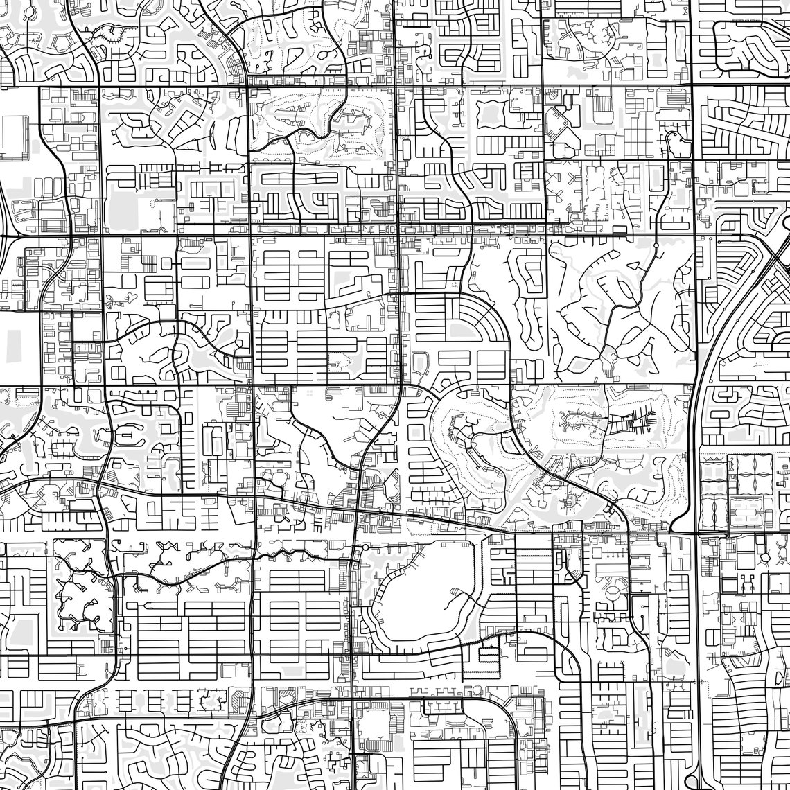 Lauderhill Map Print Lauderhill Map Poster Wall Art Fl City | Etsy
