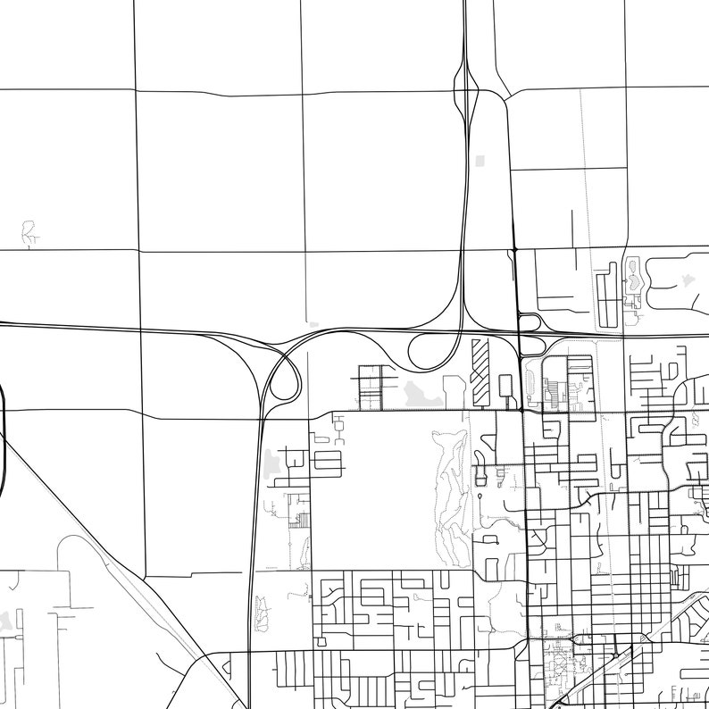 Normal Map Print, Normal Map Poster Wall Art, Il City Map, Illinois ...