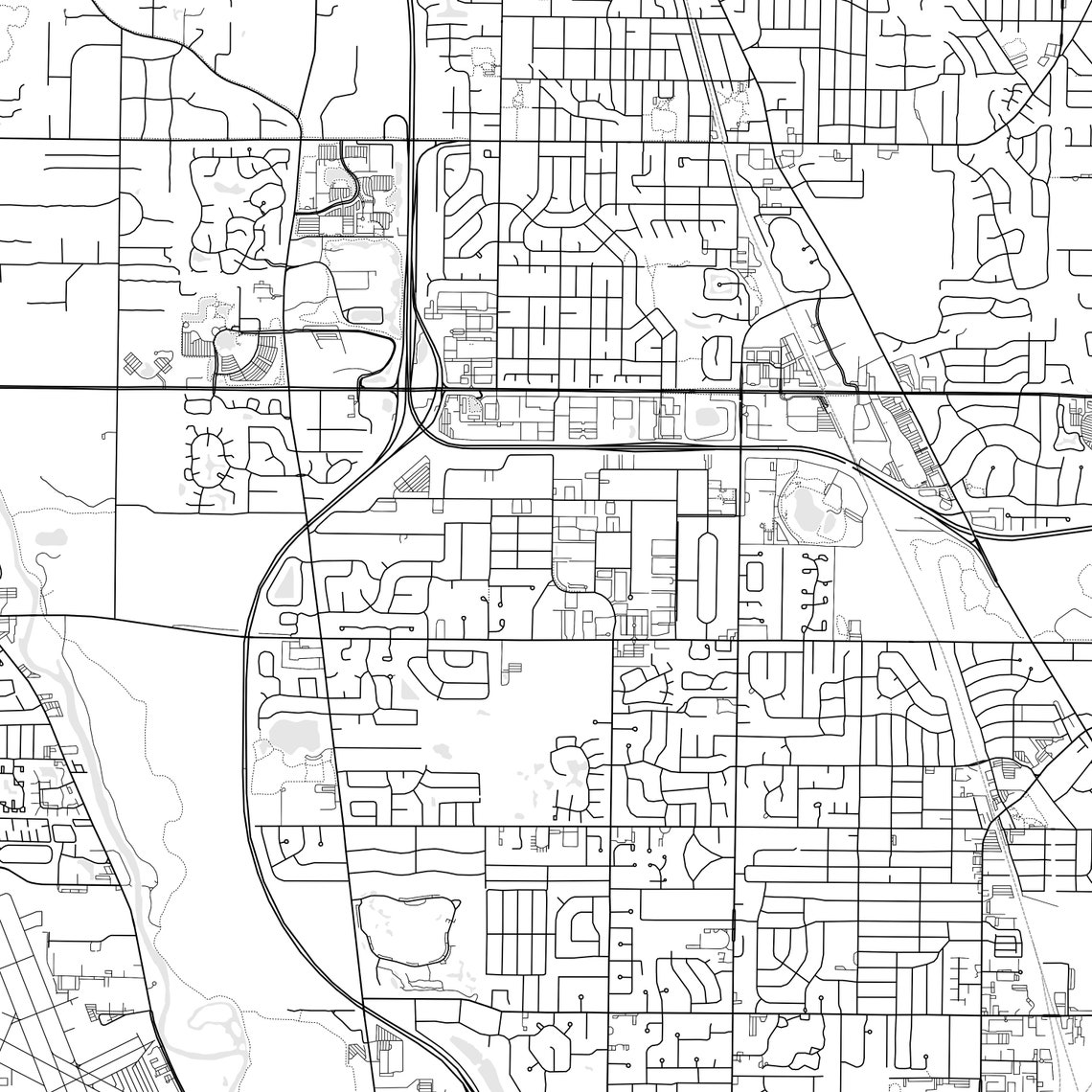 Northbrook Map Print, Northbrook Map Poster Wall Art, Il City Map ...