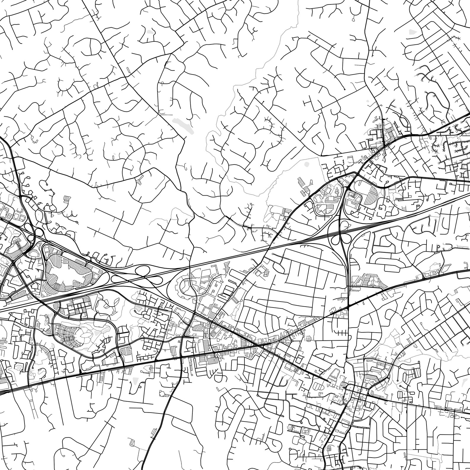 Fairfax Map Print, Fairfax Map Poster Wall Art, Va City Map, Virginia ...