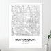 Morton Grove Map Print, Morton Grove Map Poster Wall Art, Il City Map ...