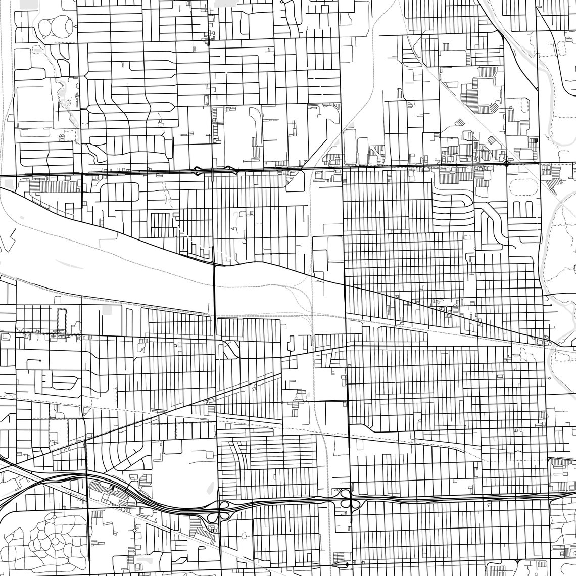 Maywood Map Print Maywood Map Poster Wall Art Il City Map - Etsy