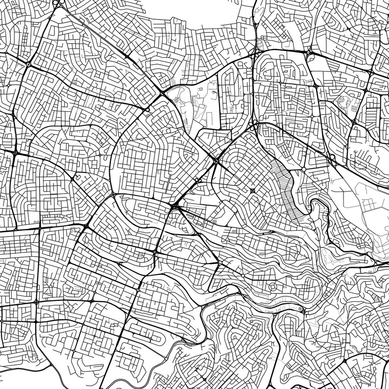 Amman Map Print, Amman Map Poster Wall Art, Amman City Map, Amman Print ...