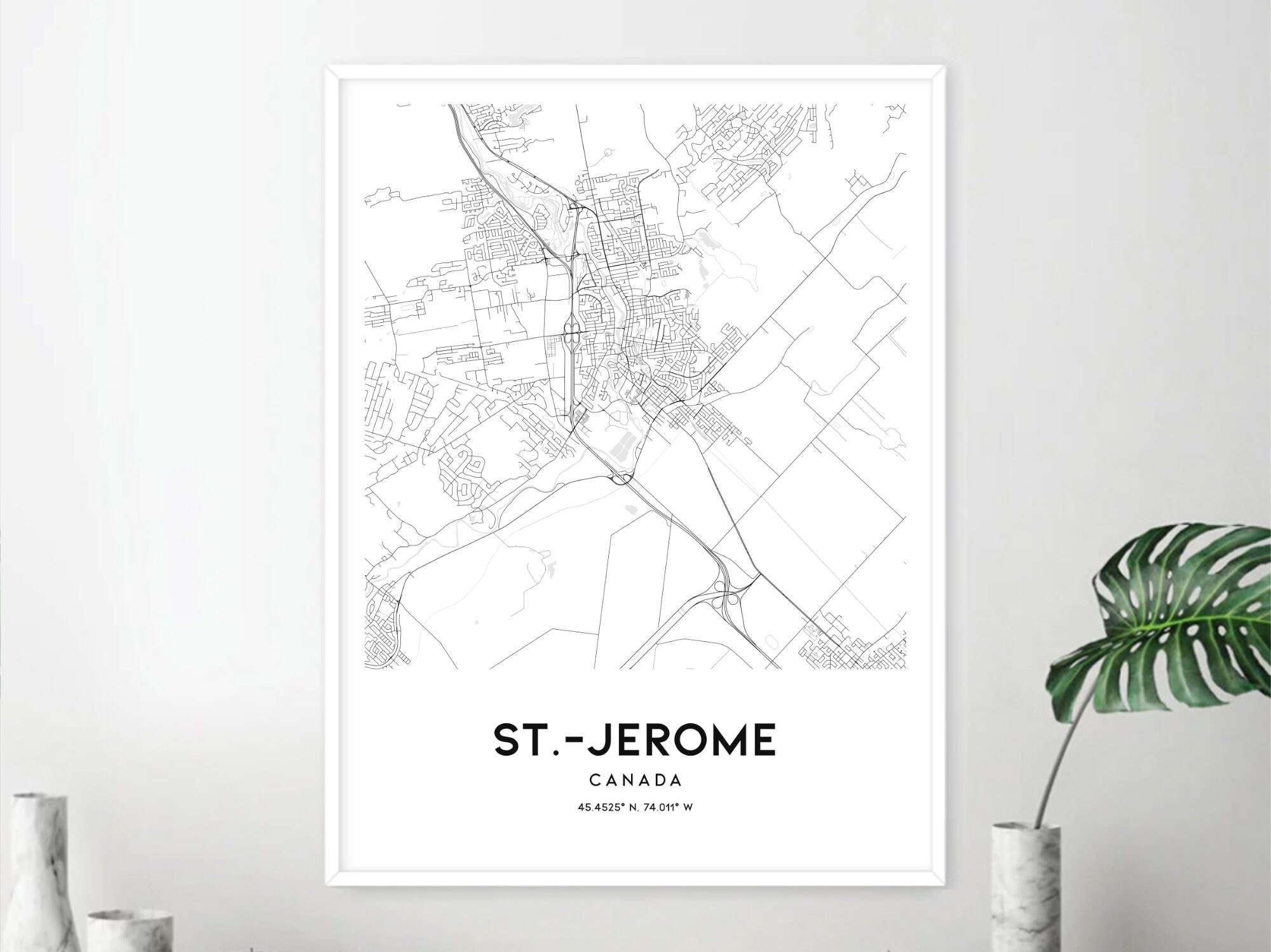 St.jerome Map Print St.jerome Map Poster Wall Art - Etsy