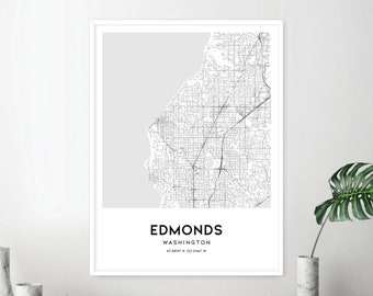 Edmonds City Map - Etsy