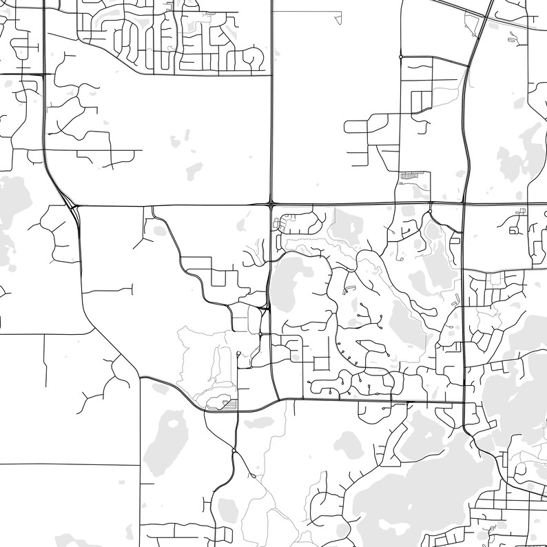 Prior Lake Map Print, Prior Lake Map Poster Wall Art, Mn City Map ...