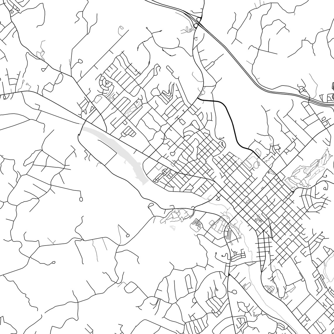 Kerrville Map Print, Kerrville Map Poster Wall Art, Tx City Map, Texas ...