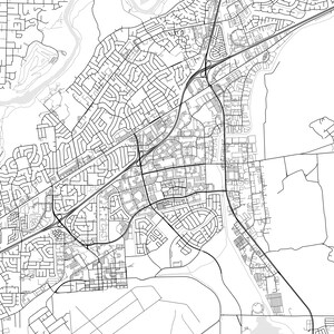 Rancho Cordova Map Print, Rancho Cordova Map Poster Wall Art, Ca City ...