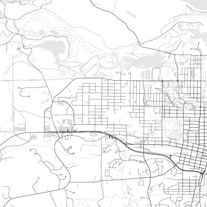 Marquette Map Print, Marquette Map Poster Wall Art, Mi City Map ...