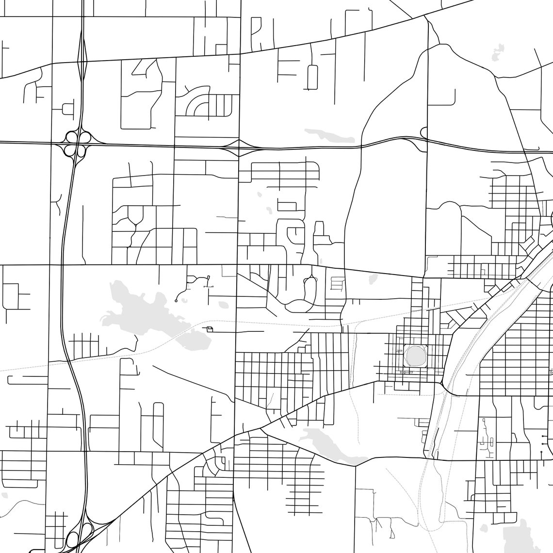 Barberton Map Print, Barberton Map Poster Wall Art, Oh City Map, Ohio ...