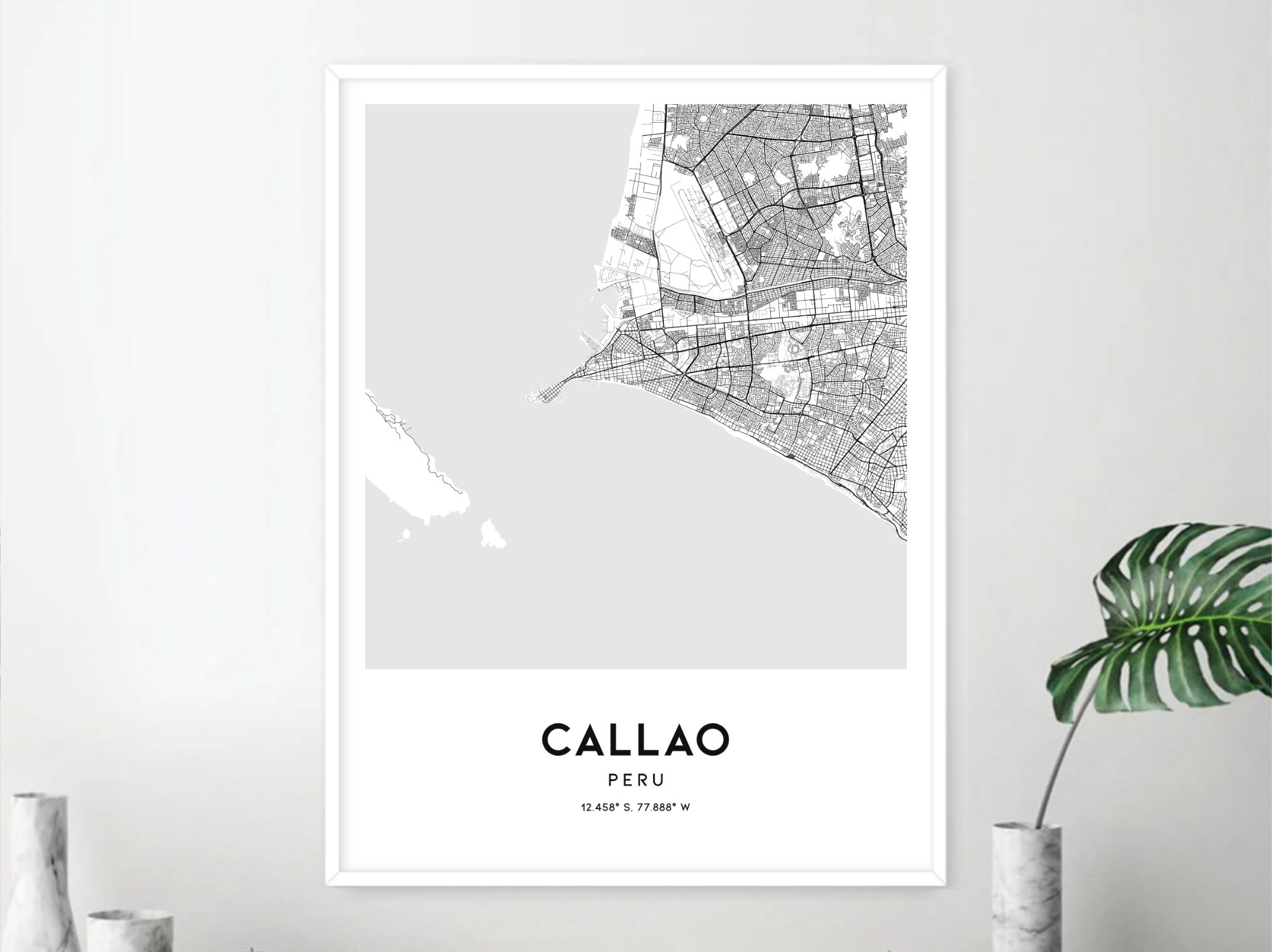 Callao Map Print, Callao Map Poster Wall Art, Callao City Map, Callao ...