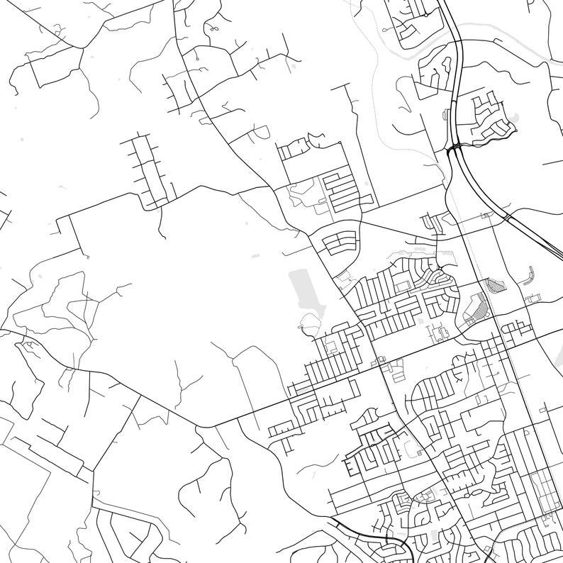 Leander Map Print Leander Map Poster Wall Art Tx City Map - Etsy