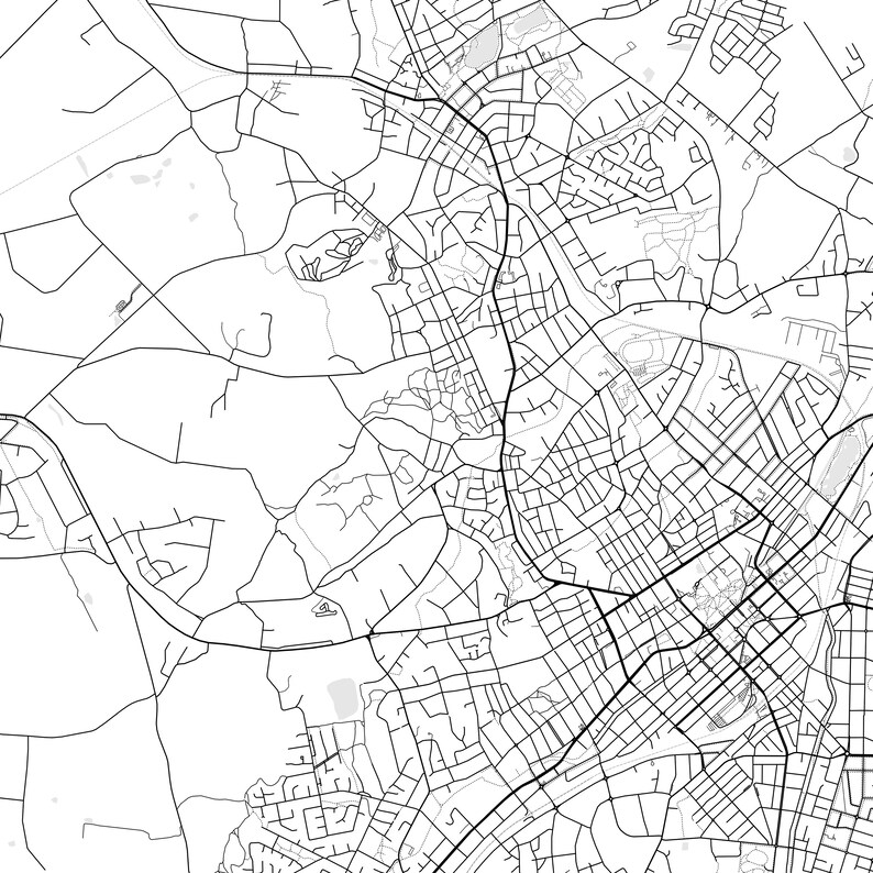 Bendigo Map Print, Bendigo Map Poster Wall Art, Bendigo City Map ...