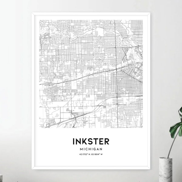 Michigan City Map - Etsy