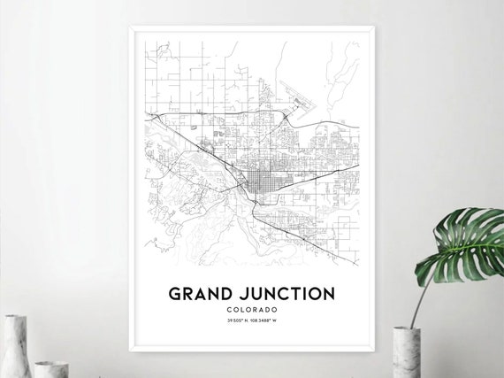 Grand Junction Map Print Grand Junction Map Poster Wall Art - Etsy