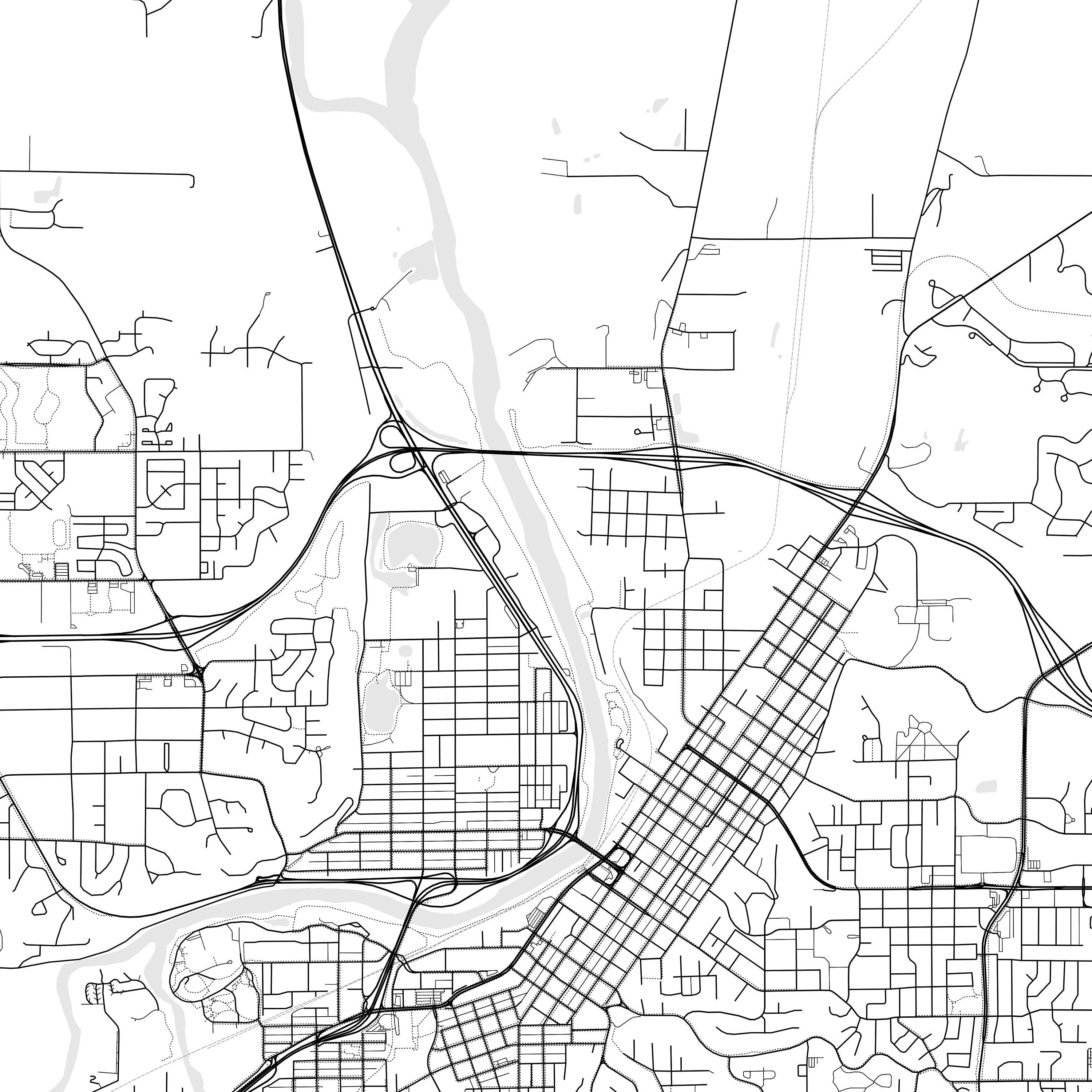 Mankato Map Print, Mankato Map Poster Wall Art, Mn City Map, Minnesota ...