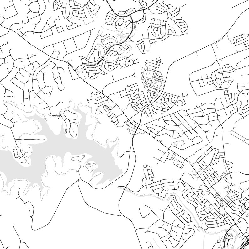 Georgetown Map Print Georgetown Map Poster Wall Art Tx City - Etsy