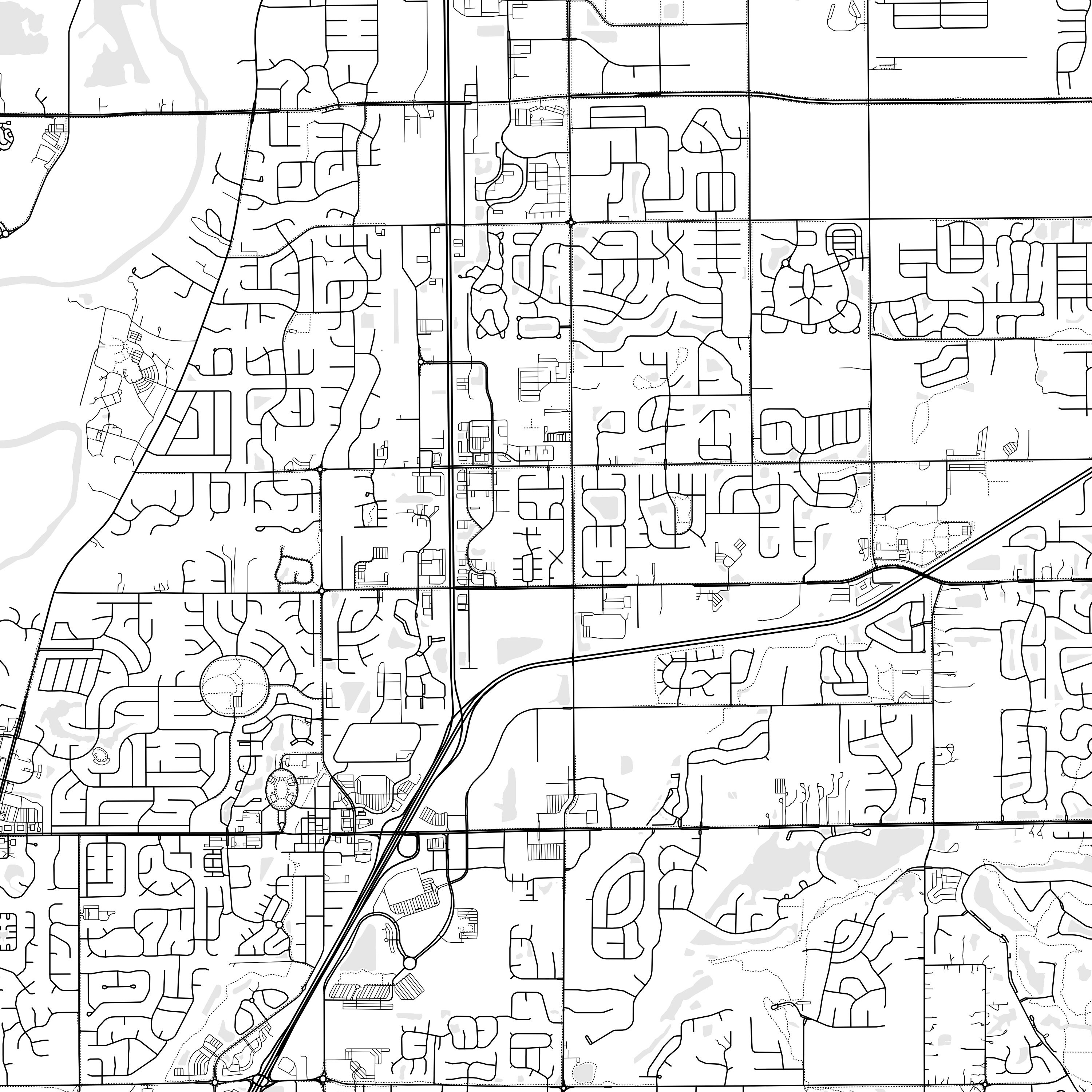 Fishers Map Print, Fishers Map Poster Wall Art, in City Map, Indiana ...