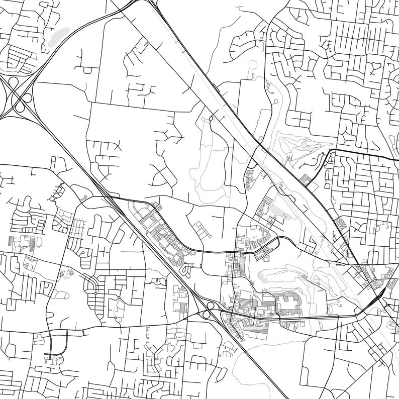 Murfreesboro Map Print, Murfreesboro Map Poster Wall Art, Tn City Map ...