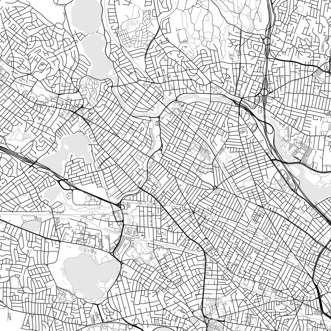 Somerville Map Print Somerville Map Poster Wall Art Ma City - Etsy