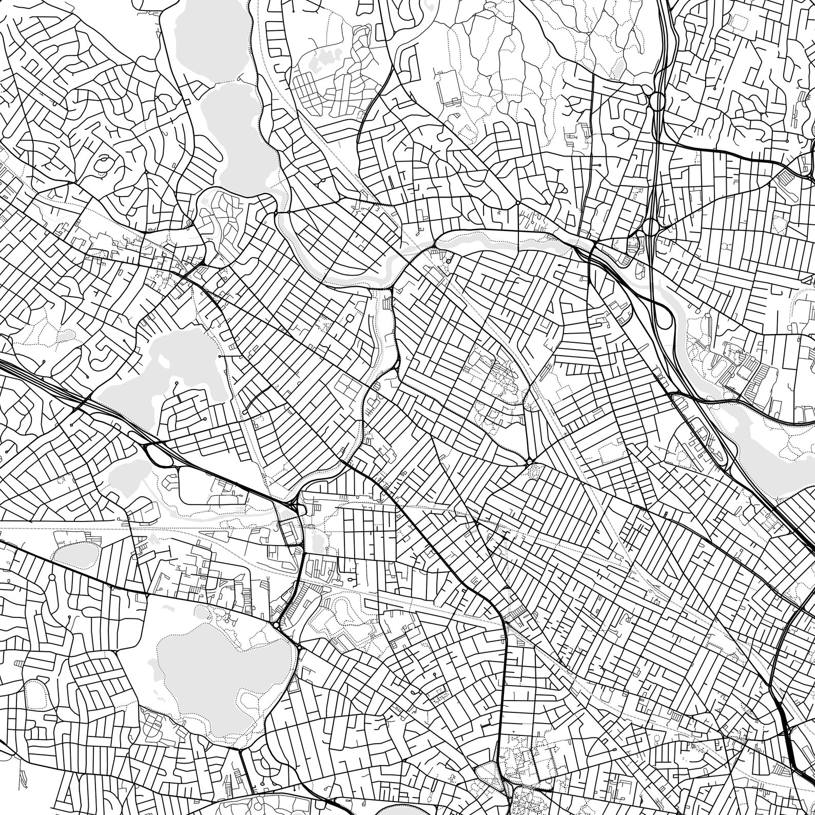 Somerville Map Print Somerville Map Poster Wall Art Ma City - Etsy