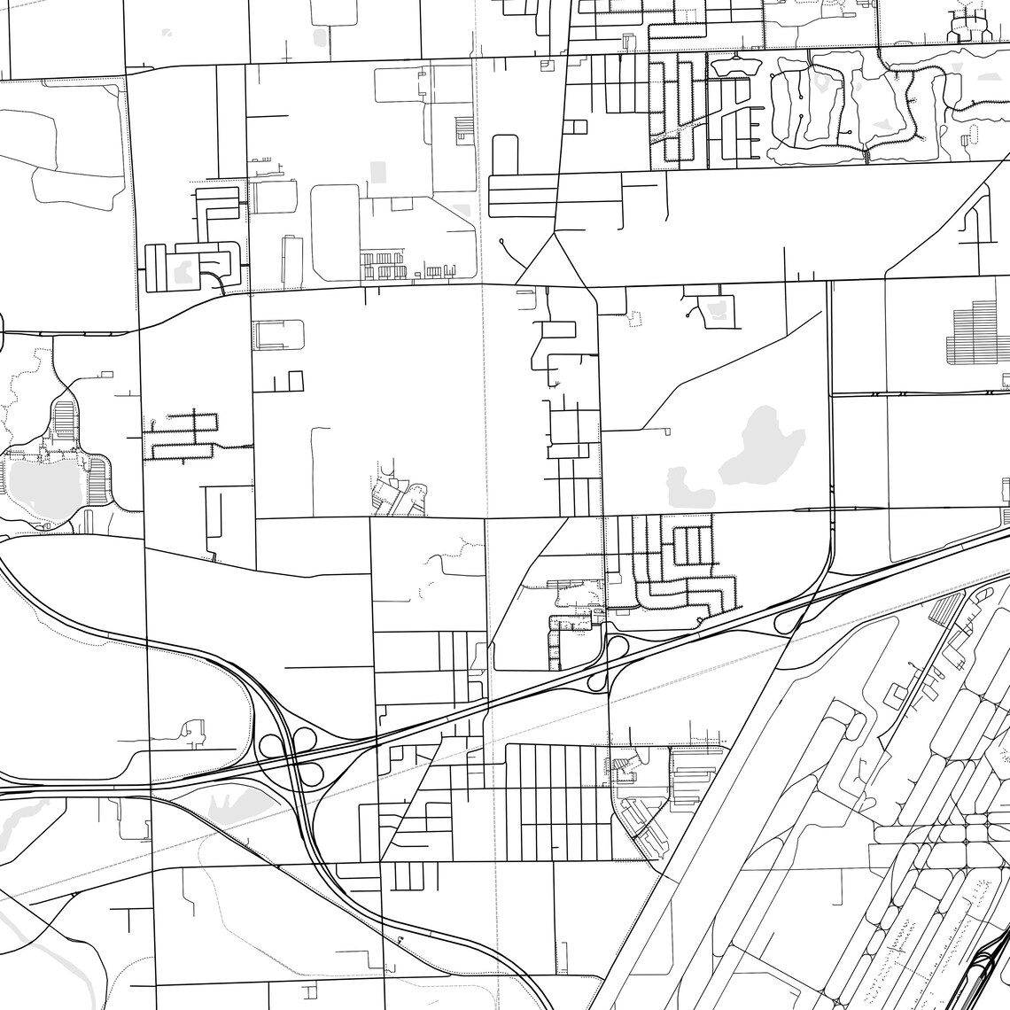 Romulus Map Print, Romulus Map Poster Wall Art, Mi City Map, Michigan ...