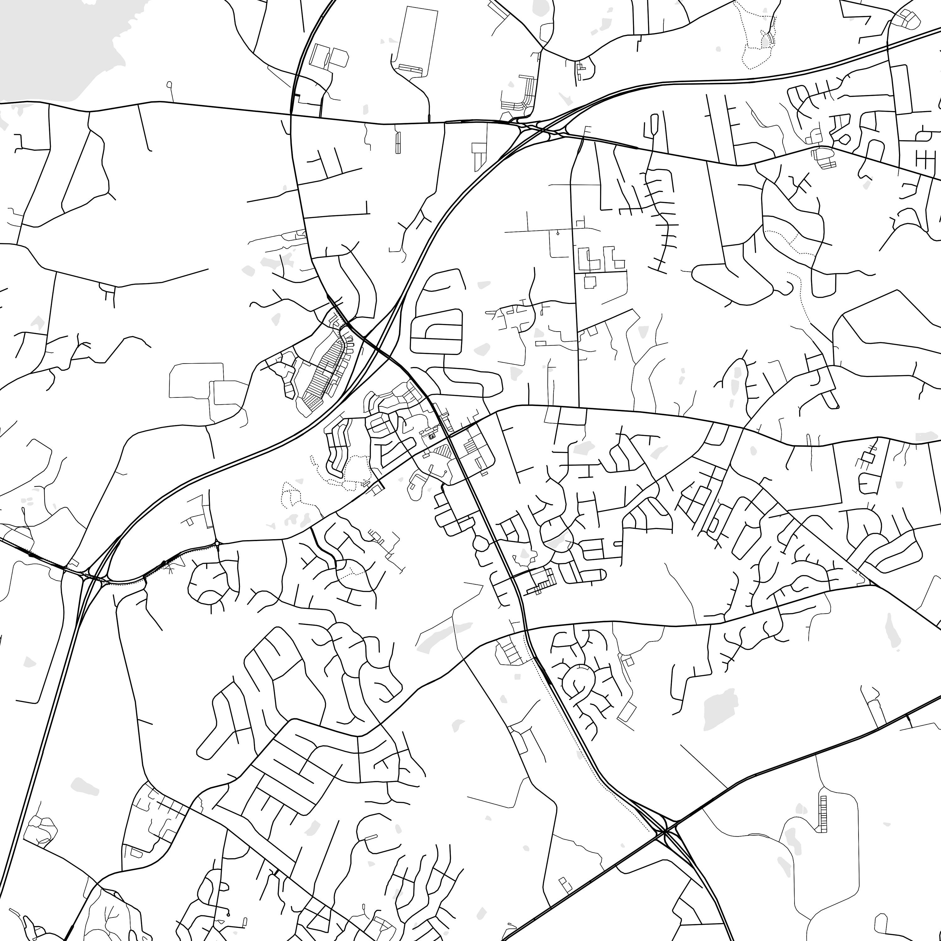 Concord Map Print, Concord Map Poster Wall Art, Nc City Map, North ...