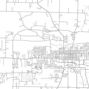 Searcy Map Print, Searcy Map Poster Wall Art, Ar City Map, Arkansas ...