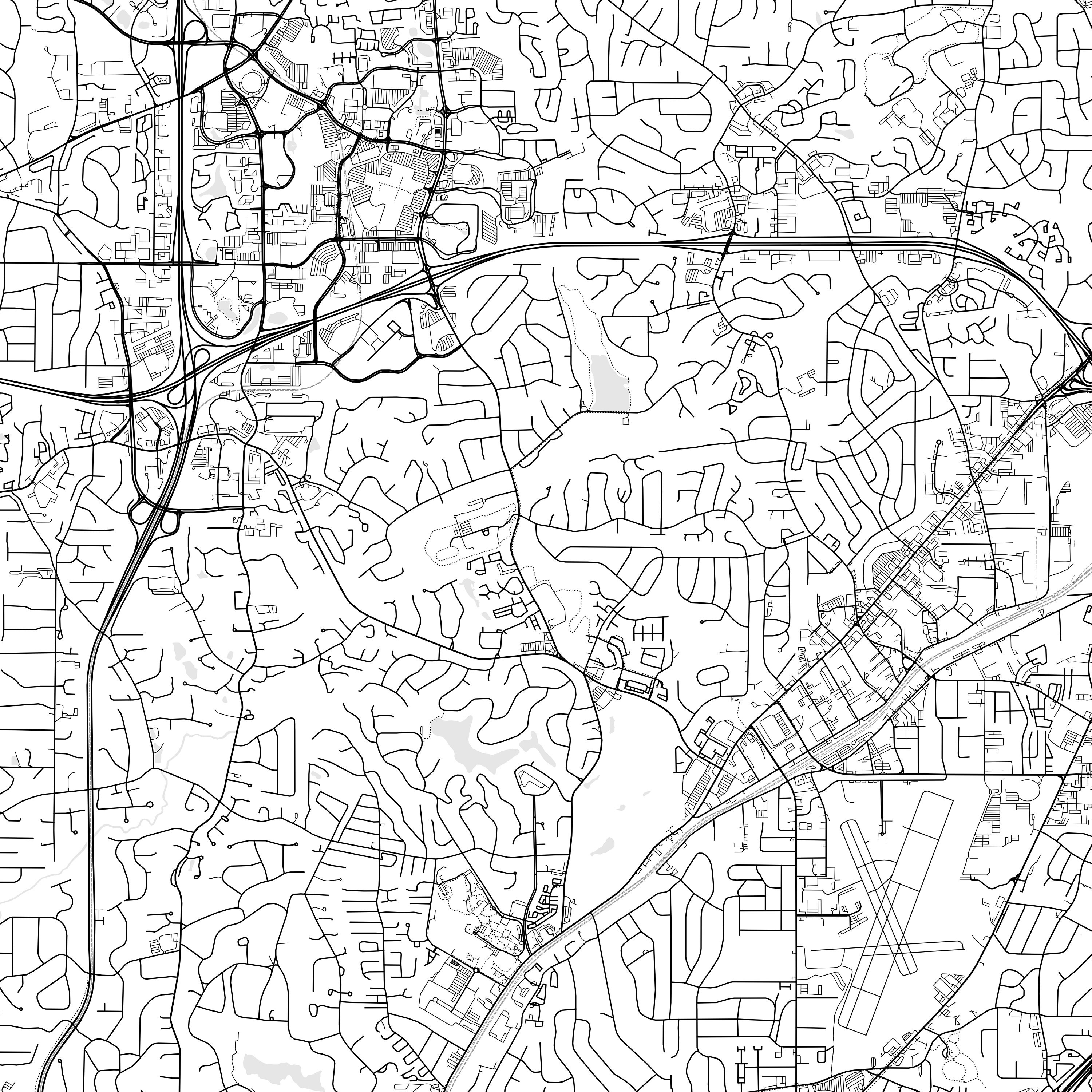 Chamblee Map Print, Chamblee Map Poster Wall Art, Ga City Map, Georgia ...