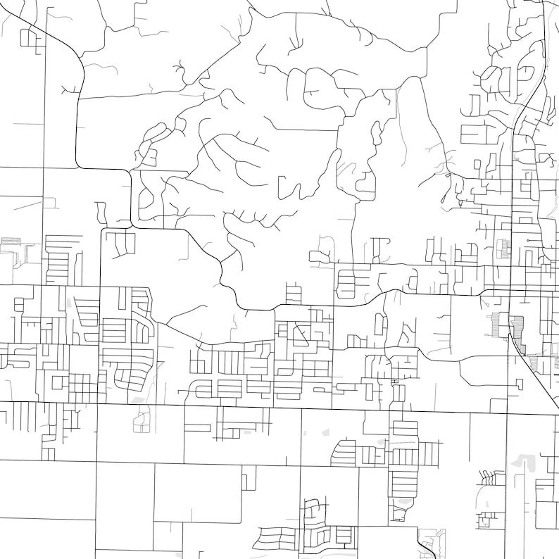 Bentonville Map Print, Bentonville Map Poster Wall Art, Ar City Map ...