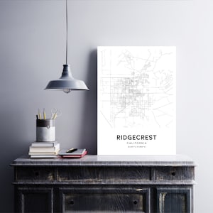 Ridgecrest Map Print Ridgecrest Map Poster Wall Art Ca City - Etsy