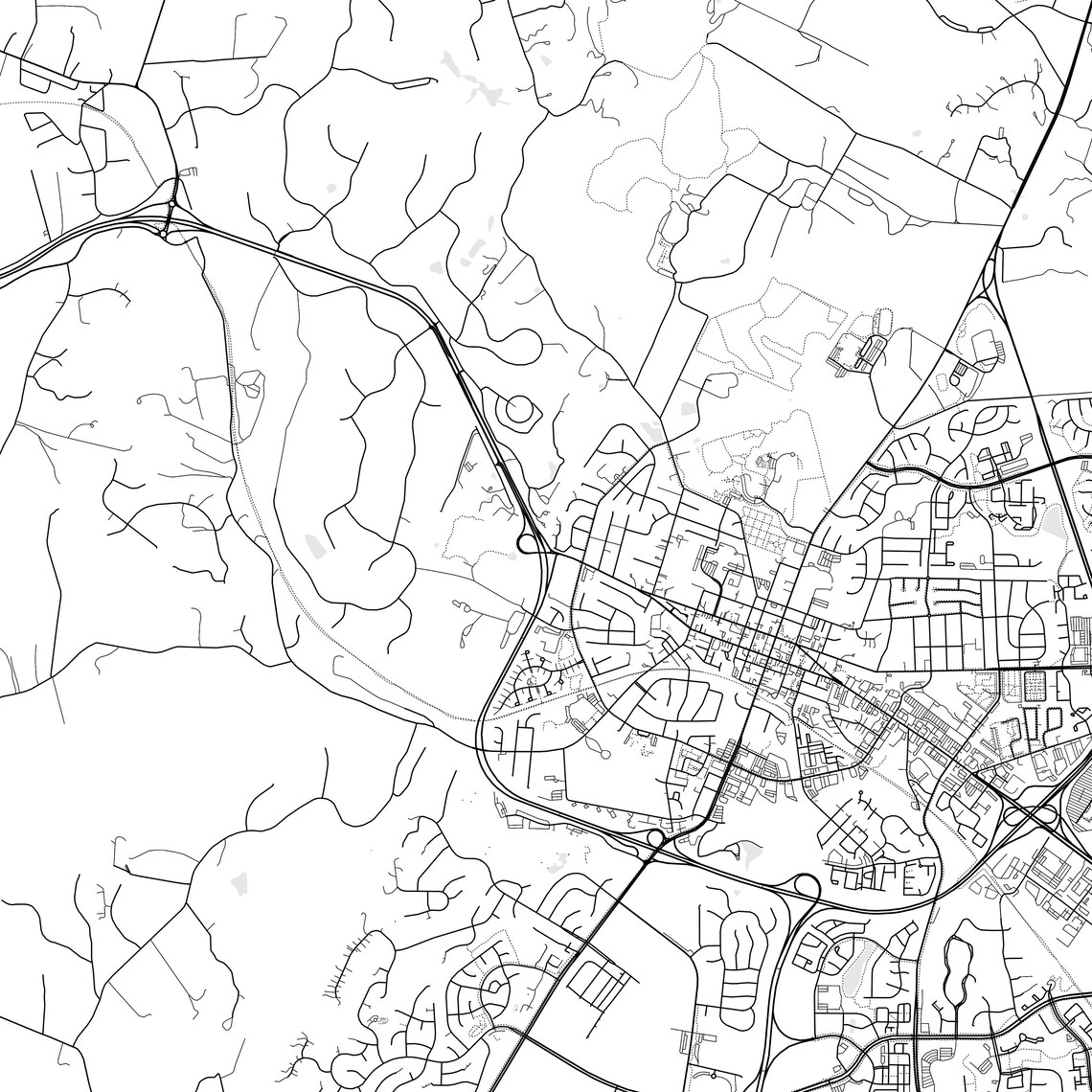 Leesburg Map Print, Leesburg Map Poster Wall Art, Va City Map, Virginia ...