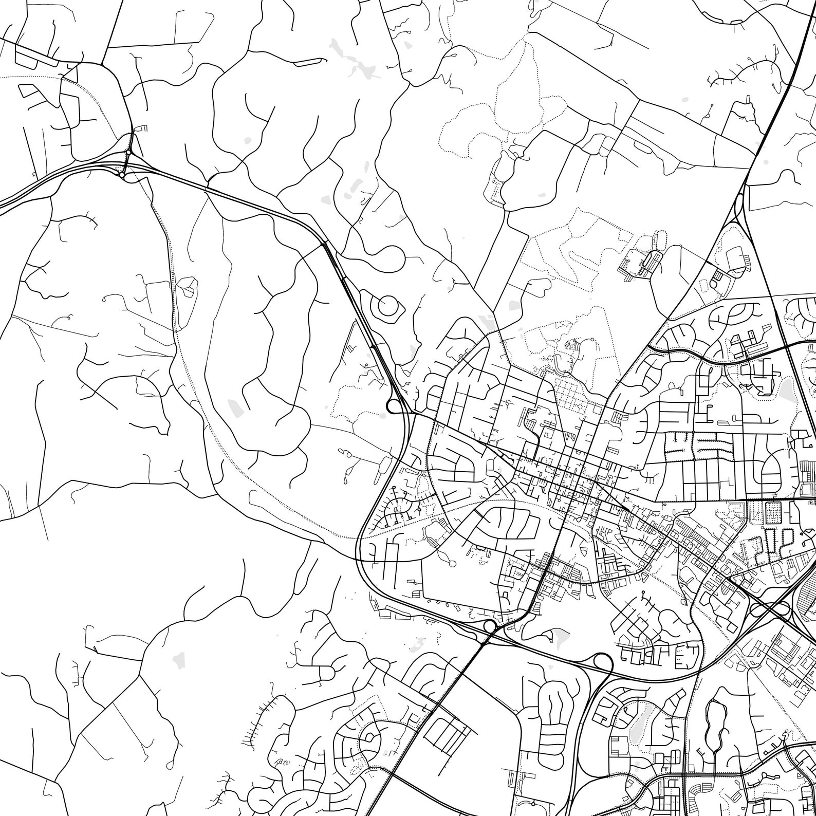 Leesburg Map Print, Leesburg Map Poster Wall Art, Va City Map, Virginia ...