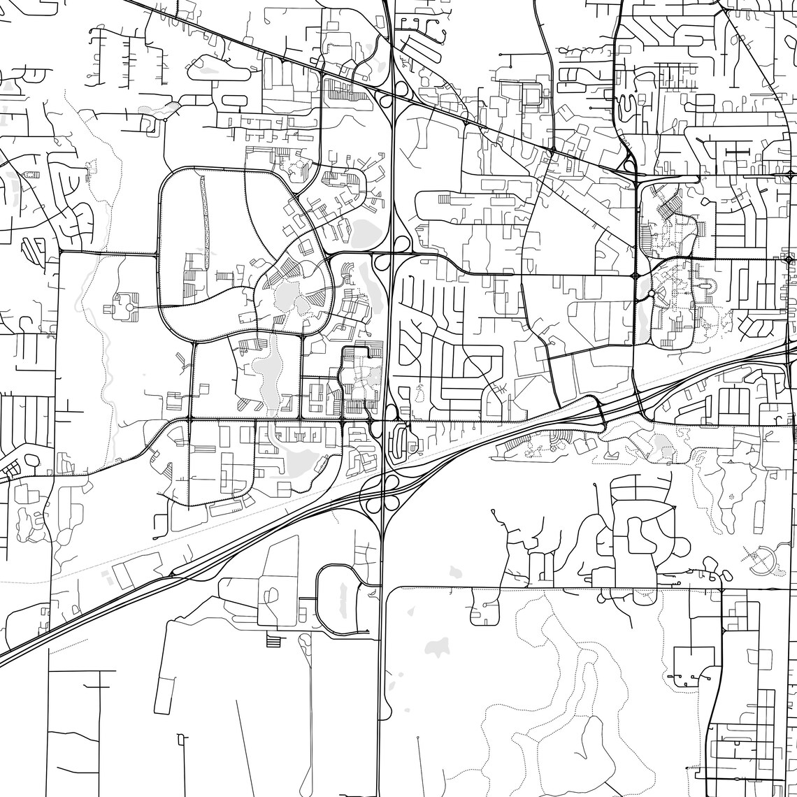 Huntsville Map Print Huntsville Map Poster Wall Art Al City - Etsy