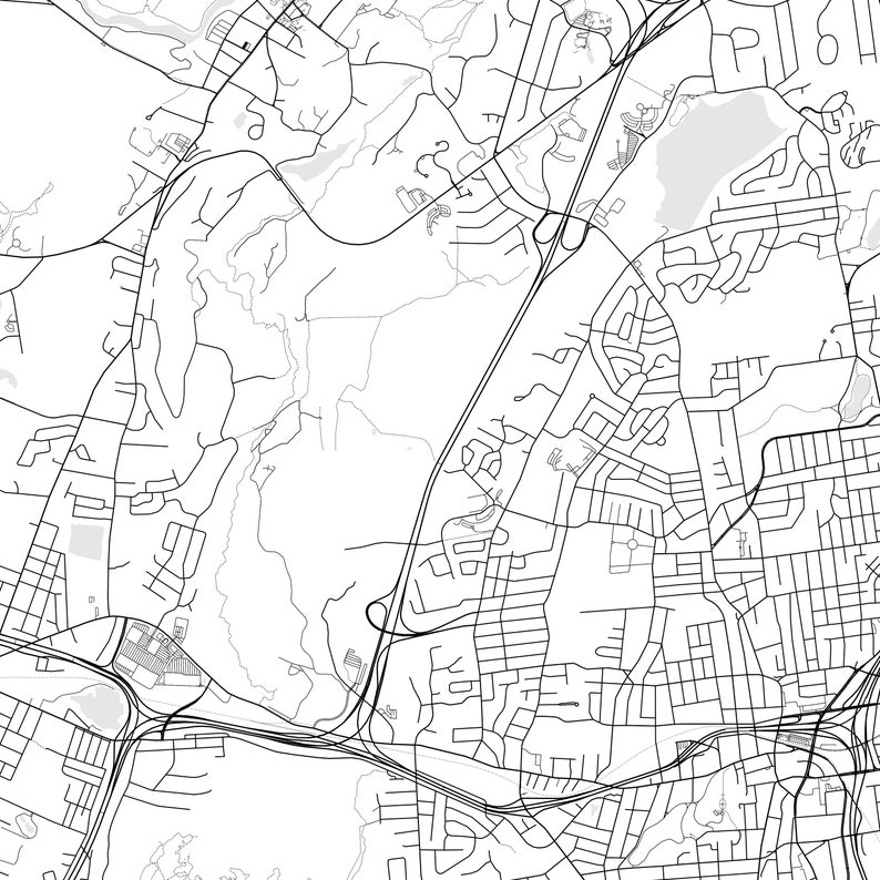 New Britain Map Print, New Britain Map Poster Wall Art, Ct City Map ...