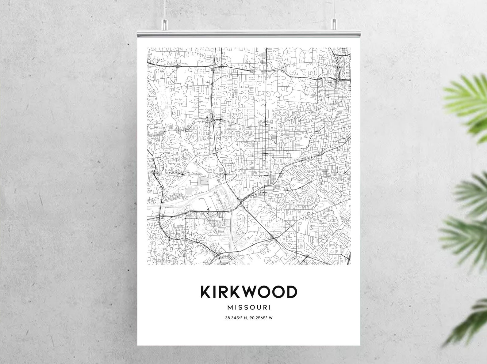 Kirkwood Map Print Kirkwood Map Poster Wall Art Mo City | Etsy