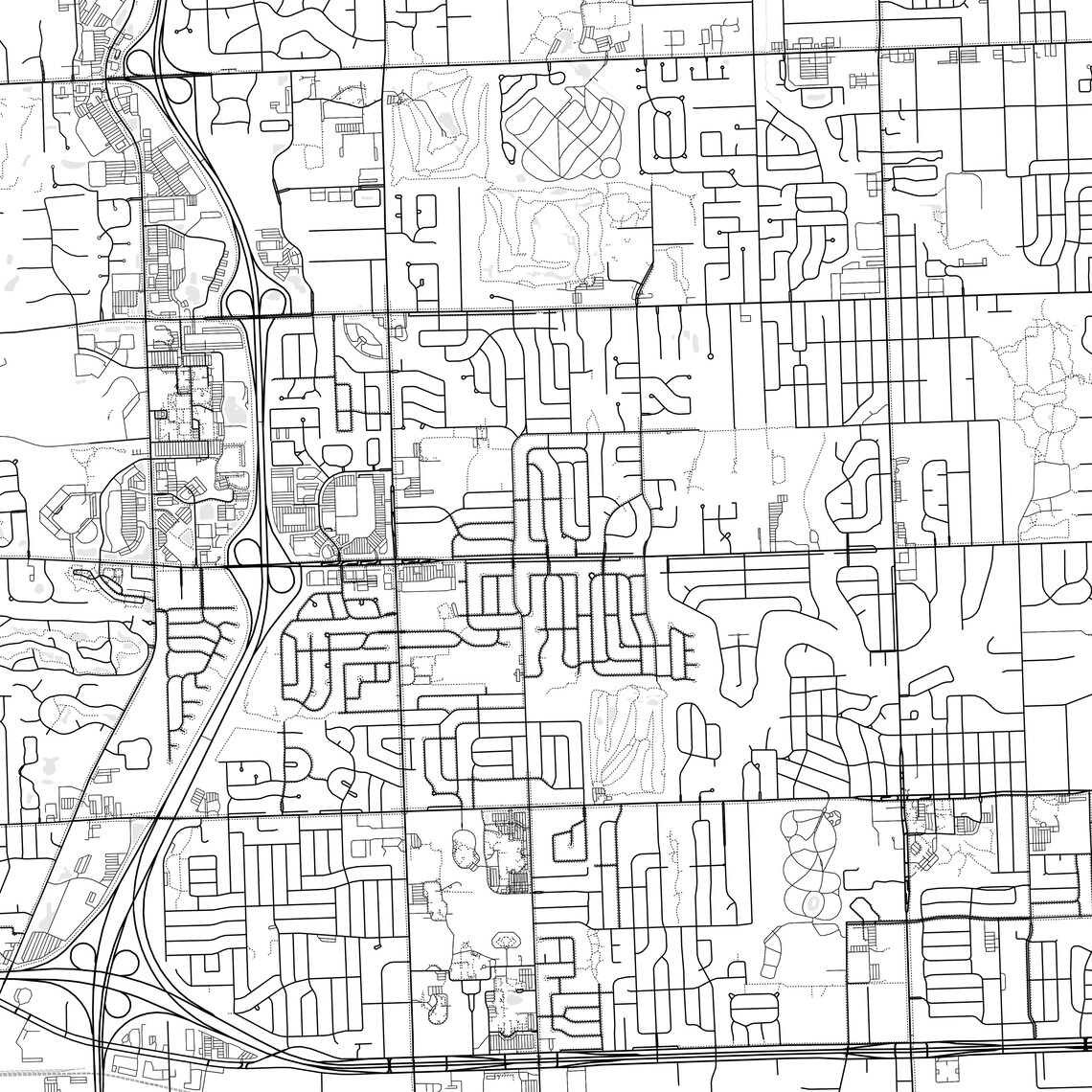 Livonia Map Print, Livonia Map Poster Wall Art, Mi City Map, Michigan ...