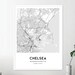 Chelsea Map Print, Chelsea Map Poster Wall Art, Ma City Map ...